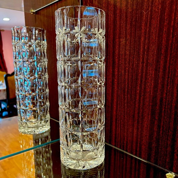 Bombay | Accents | Contemporary Tall And Heavy Elegant Crystal Flower ...